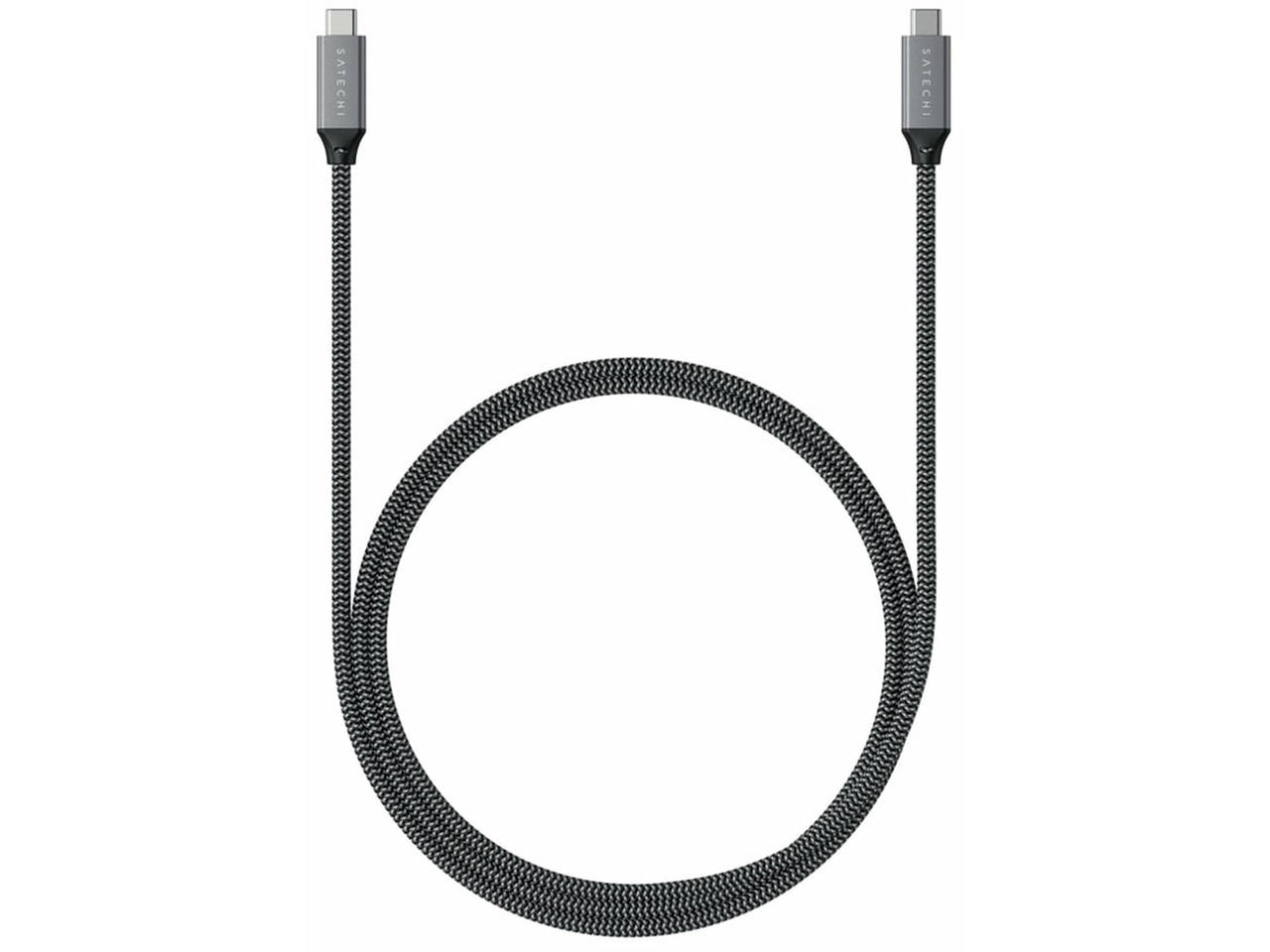 Satechi USB4 C-To-C Braided Cable 40 Gbps 80cm - Grey | Desktop.bg ...