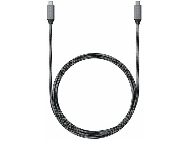 Satechi USB4 C-To-C Braided Cable 40 Gbps 80cm - Grey | Desktop.bg ...