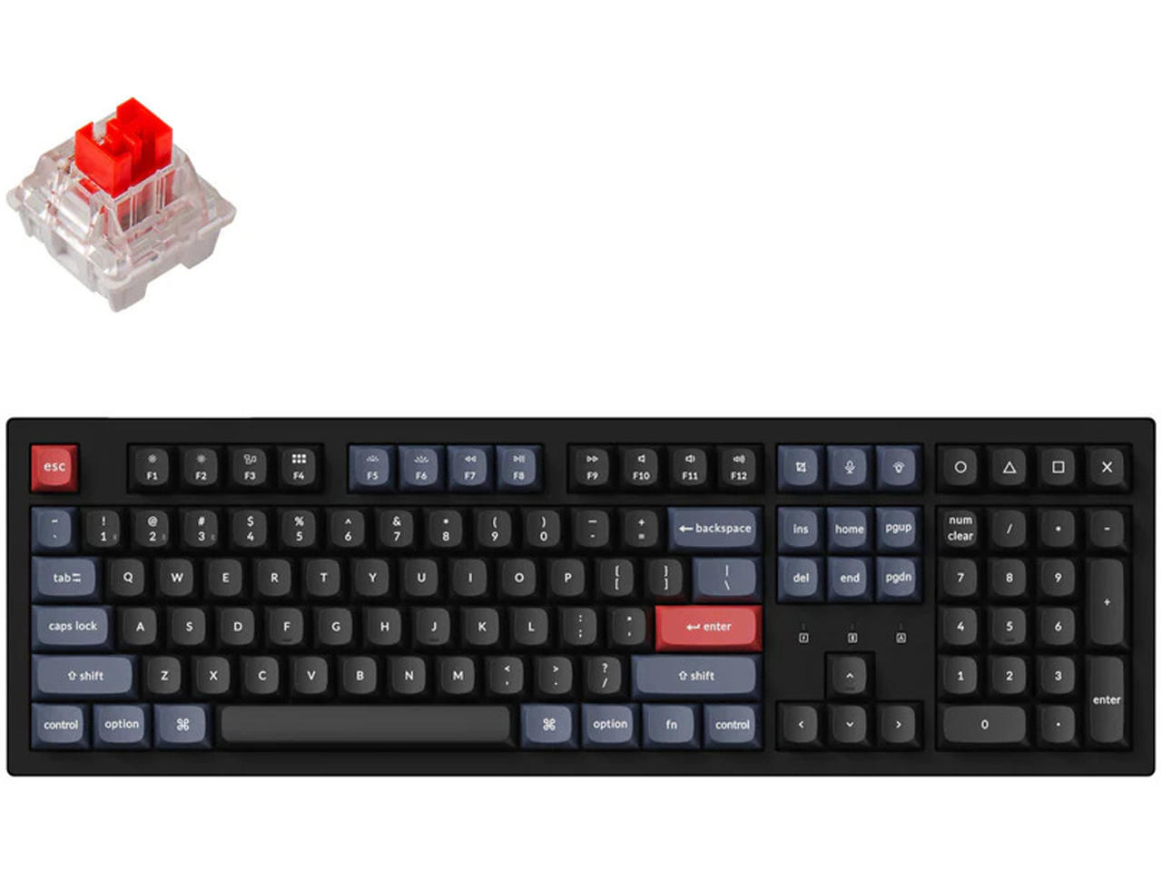 Keychron K10 Pro QMK Hot-Swappable Full-Size K Pro Red Switch White LED ...