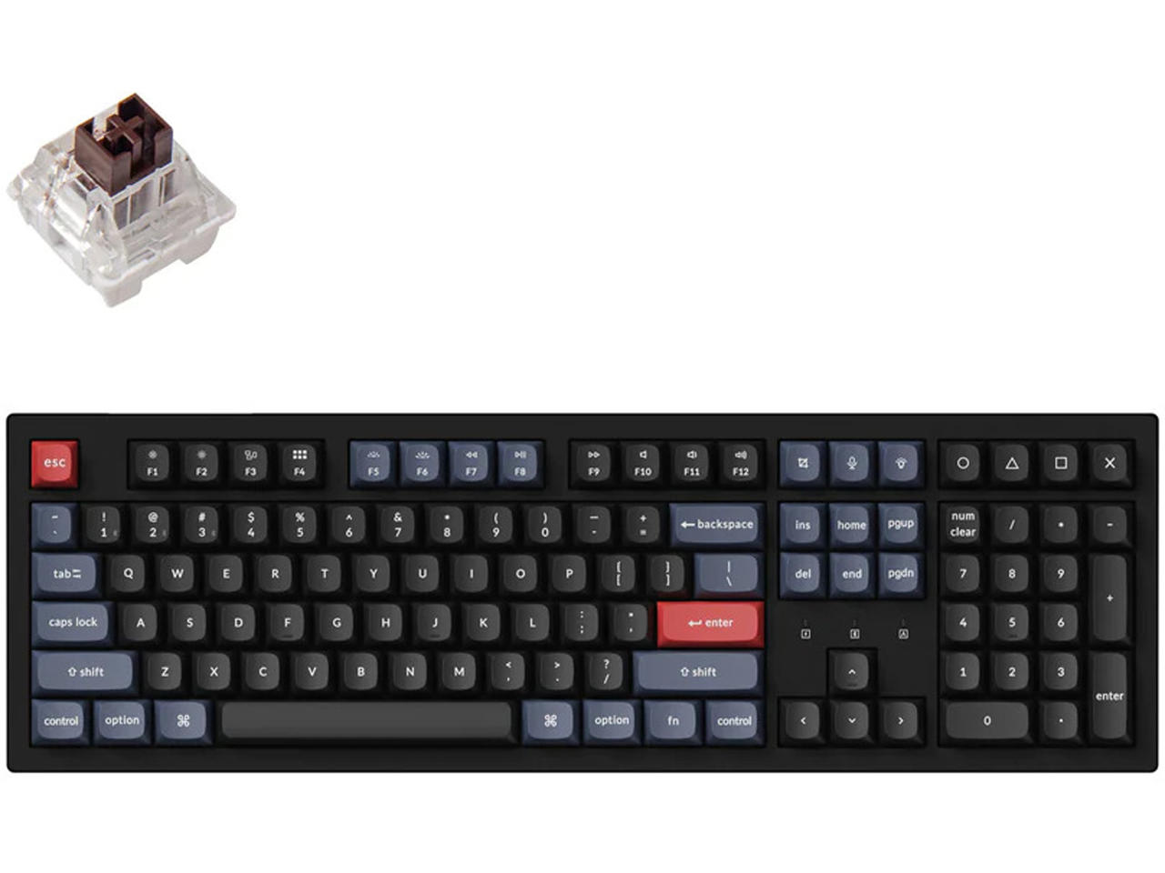 Keychron K10 Pro QMK Hot-Swappable Full-Size K Pro Brown Switch White ...
