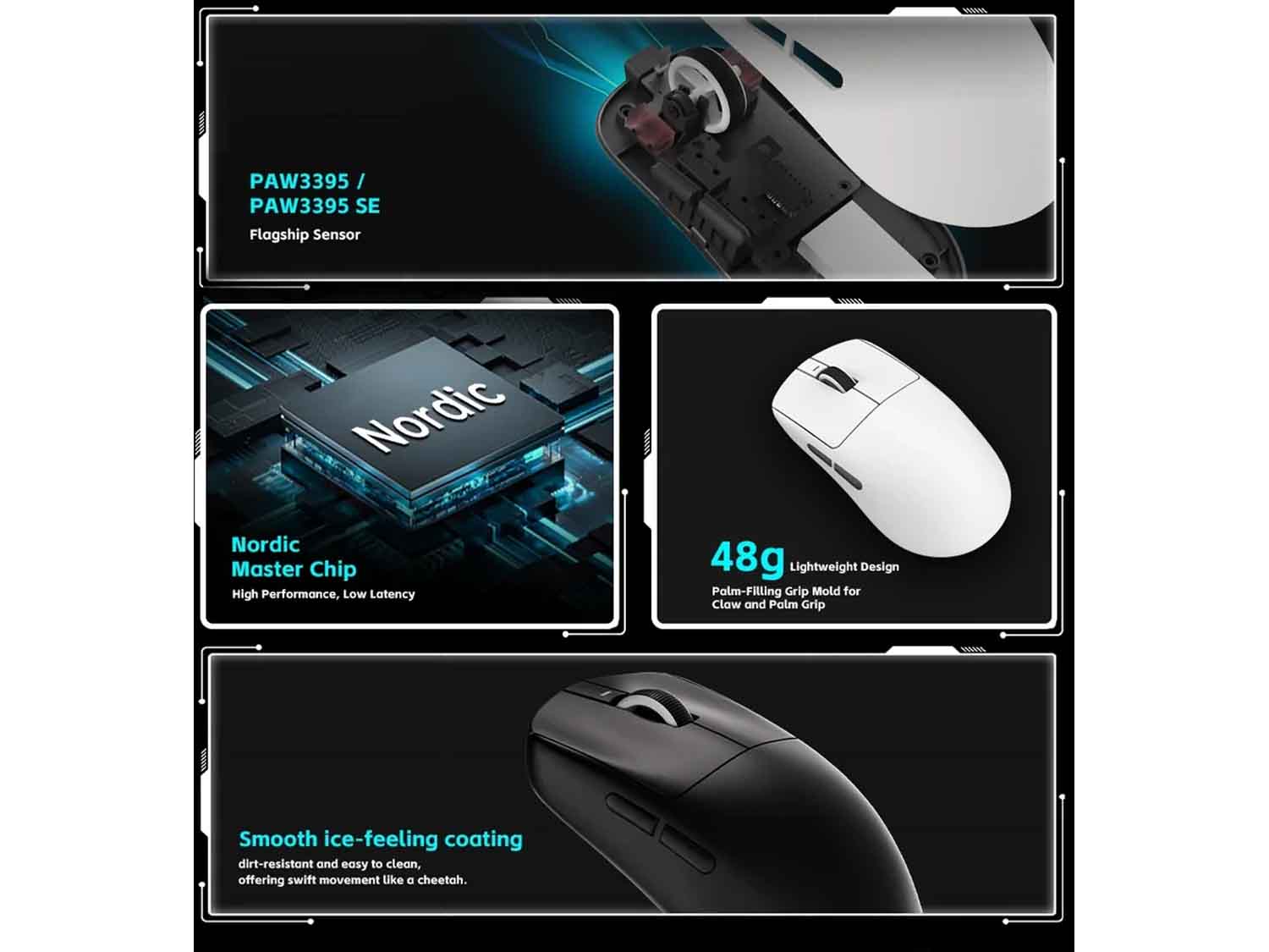 VXE Wireless Gaming Mouse Dragonfly R1 Pro Max 1K (4K compatible ...